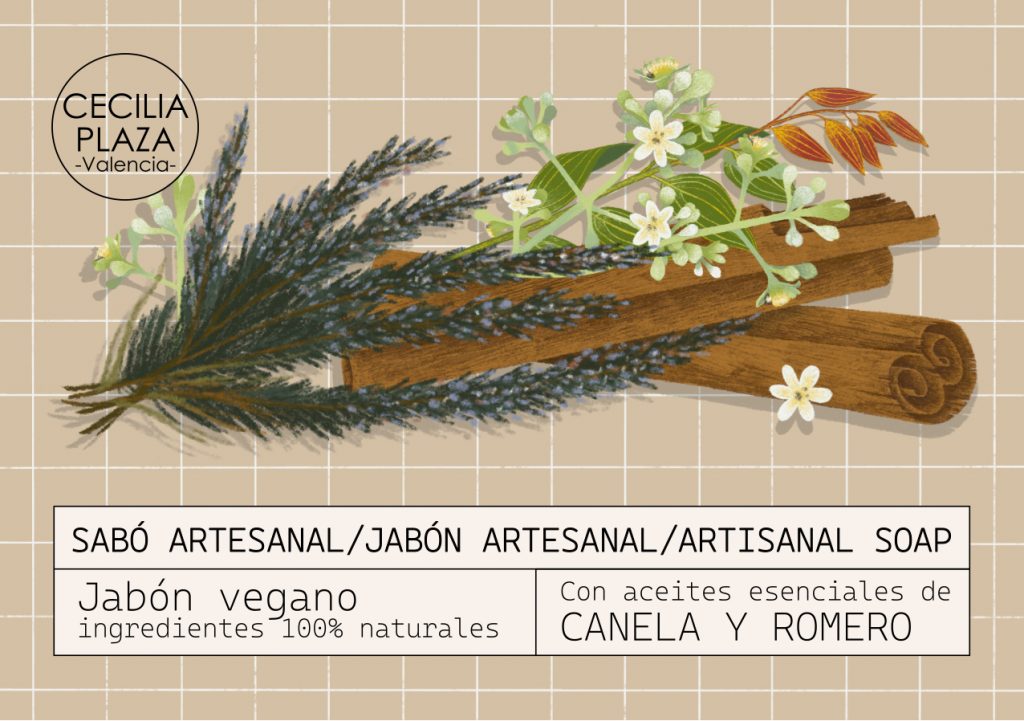Jabón Artesanal Avena, esencia de Canela y Romero